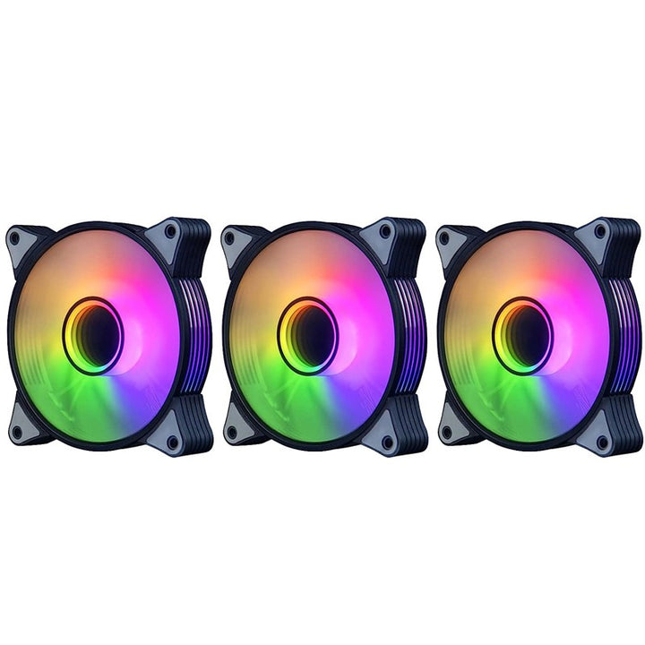 AIGO DarkFlash AR12 PRO 120mm PWM RGB Case Fan (Pack of 3) - Black ...