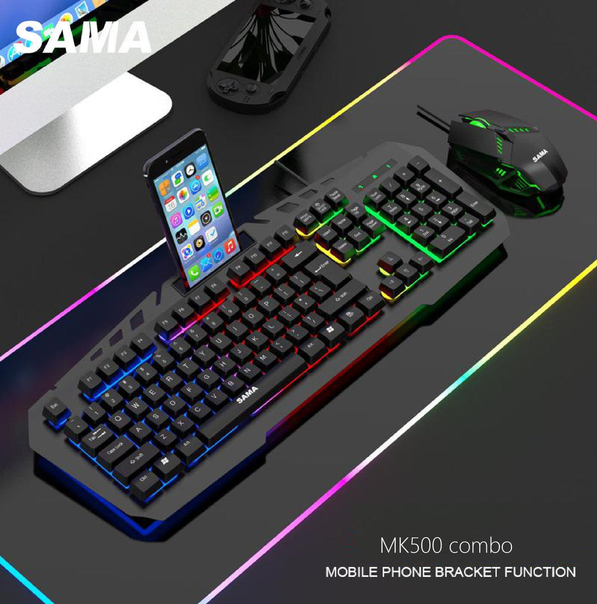 MK500 Keyboard and Mouse Combo RGB Gaming - Black | Best price in Qatar ...